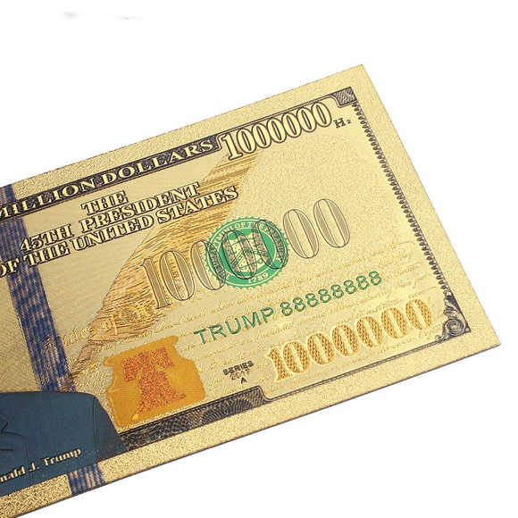 ROW-Gifts | Other | Donald Trump Million Dollar Bill 24k Gold Plated | Poshmark